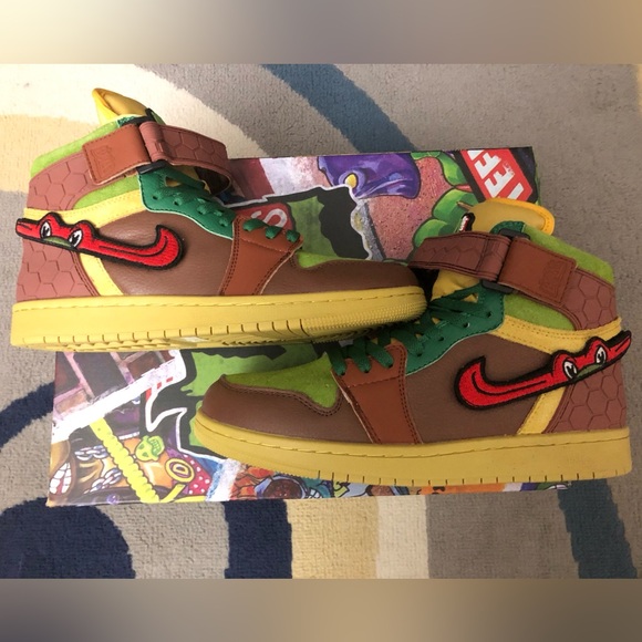 Nike | Shoes | Bull Airs Aj High Custom Tmnt Sewer Stompers Sz 8 Mens ...